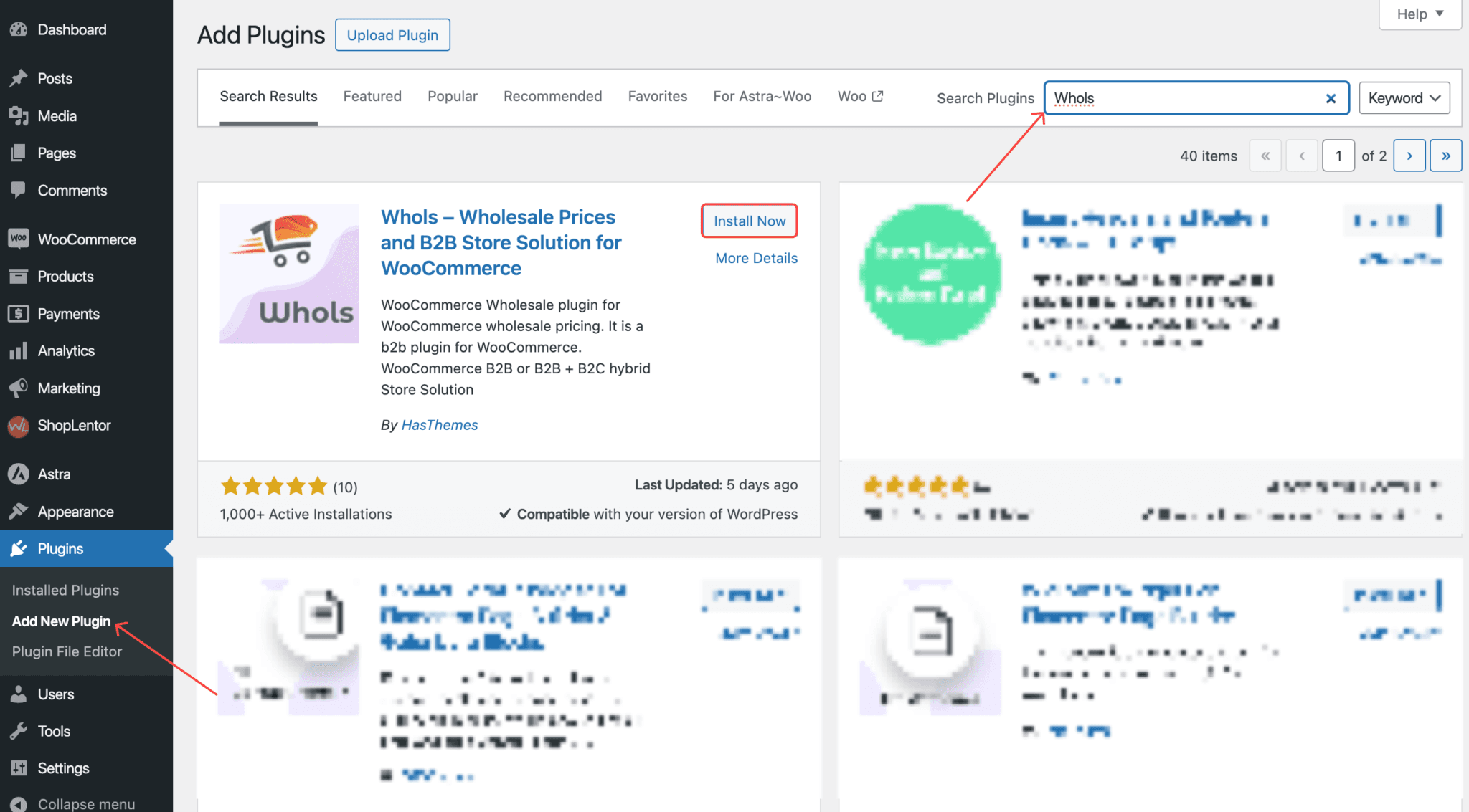 Plugin Installation - Whols