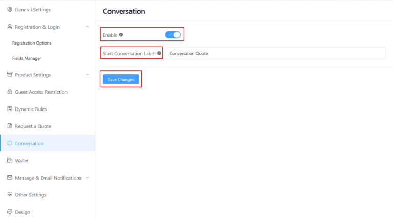How to Enable the Conversation Feature - Whols